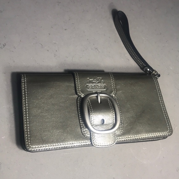 Coach | Bags | Coach Grey Hand Wallet | Poshmark